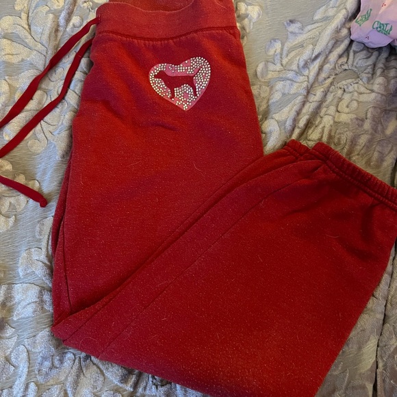 PINK Victoria's Secret | Pants & Jumpsuits | Vintage Vs Pink Red Sweat ...